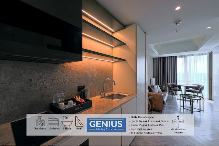 1 Bdr Residence | Housekeeping | Pool | Gym | Spa - Başakşehir
