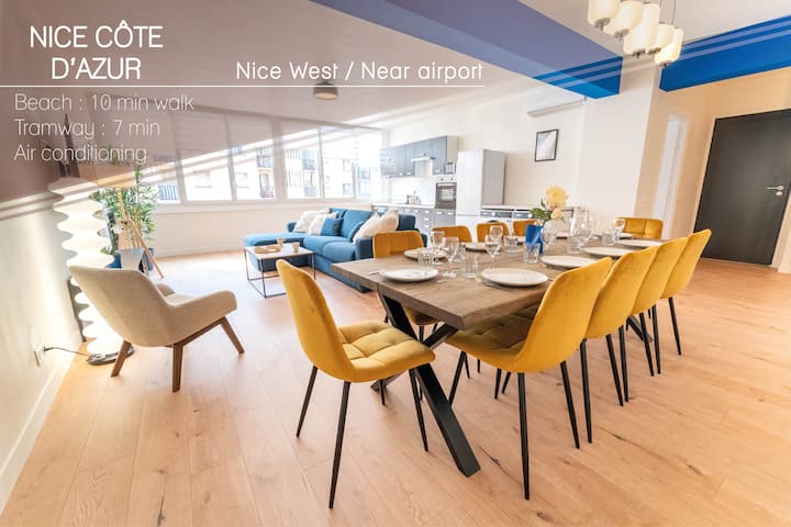Appartement Idéal Famille Nombreuse, Proche Plage - Nizza
