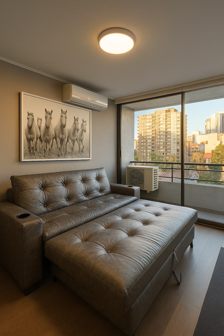 Depto. Vista Icónica, Moderno. Stgo Centro - Santiago