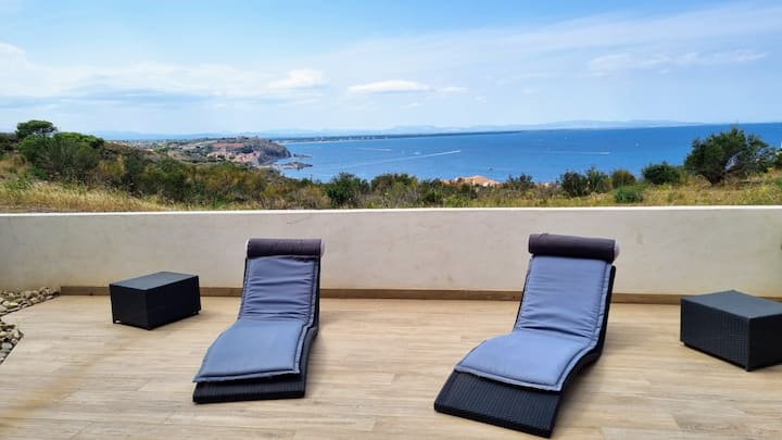 Villa Terrasse Intime Vue Mer - Port-Vendres