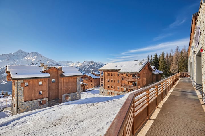 T2 + Cabine | Accès Rapide Aux Pistes + Piscine - La Rosière