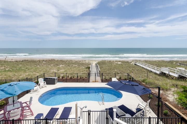 Beautiful Oceanfront Home W/ Private Pool -K250 - Carolina Beach, NC