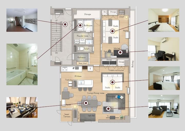 108㎡ 12 Min To Sapporo St.| Near Sapporo North Ic - Sapporo