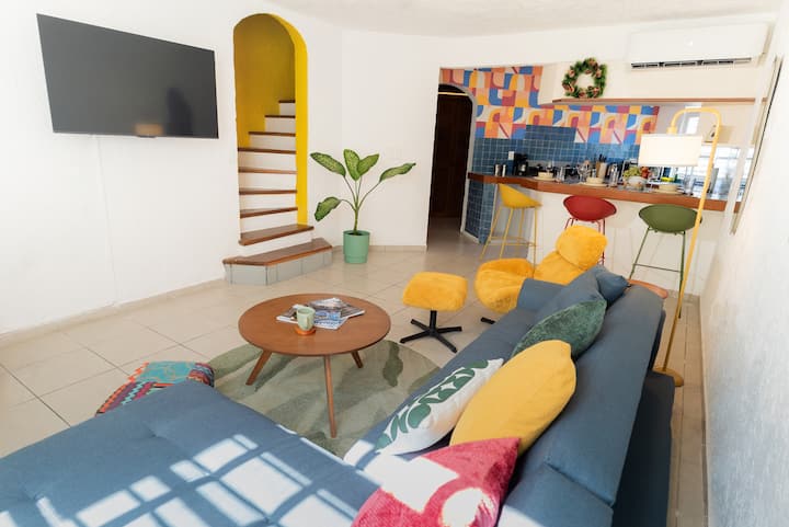 Alojamiento Entero Dpto. 2 Pisos, 2br/ Zona Centro - Cancún