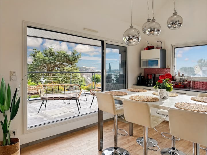 L'odyssée - Villa Vue Mer & Plages - Terrasse - Séné