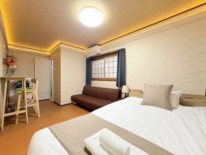 大阪市中心｜2房1厅2浴2厕｜地铁4分钟｜机场直达｜难波直达3分钟｜带洗衣烘干机｜交通便利生活便利 - Osaka