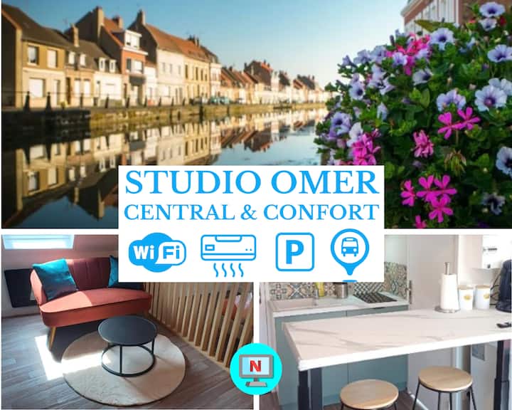 Studio Omer Confort Netflix & Wi-fi - Centre Ville - Saint-Omer