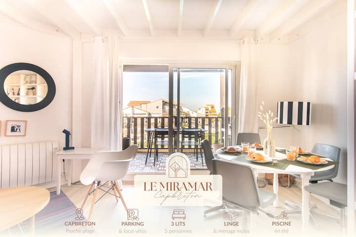 Le Miramar - Duplex Lumineux à 300m De La Plage - Capbreton