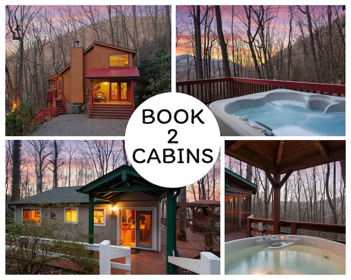 Book The Block - 2 Houses, 2 Hot Tubs, 2 Fire Pits - Waynesville, NC