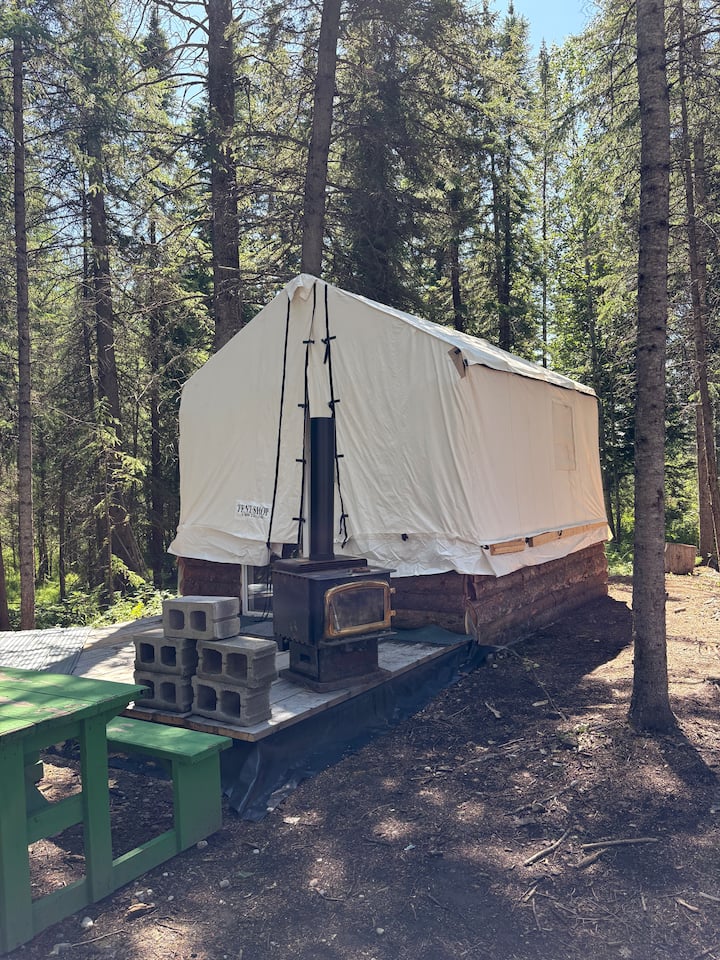 Knotty Pine Camp- Wall Tent - Hinton