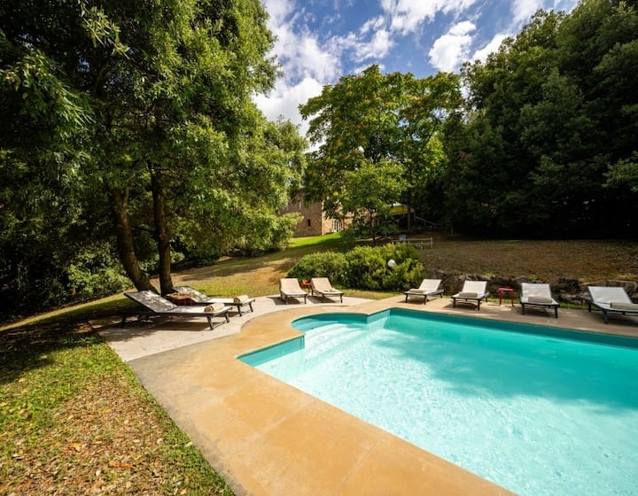 Storica Villa Toscana Con Piscina Panoramica - Volterra