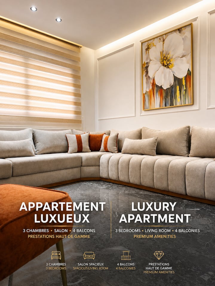 Luxury 3-bedroom Apartment - Marrakesh