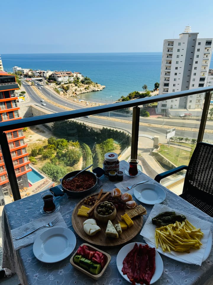 Ayaş Sultan Koyu Athena Da 2+1 Deniz Manzaralı - Erdemli