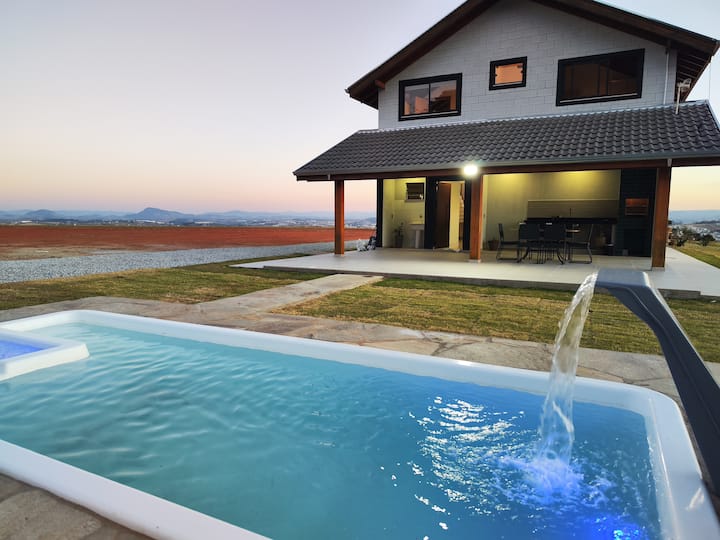 Chalé Incrivel Piscina, Spa E Hidro - Privativo - Pouso Alegre