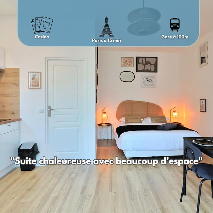 Oasis Enghien Centre • Véranda & Jardin • Gare 2' - Enghien-les-Bains