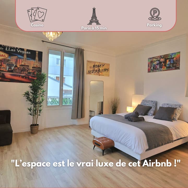 Suite Spacieuse 50m2 • Confort Absolu à Enghien - Enghien-les-Bains