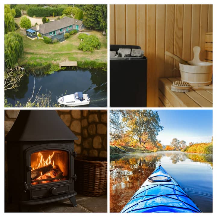 Luxury Riverside Retreat•sauna+kayaks•sleeps 12 - Bedford