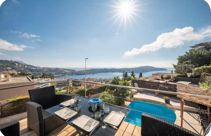 Bas De Villa Vue Féerique Rade - Nice