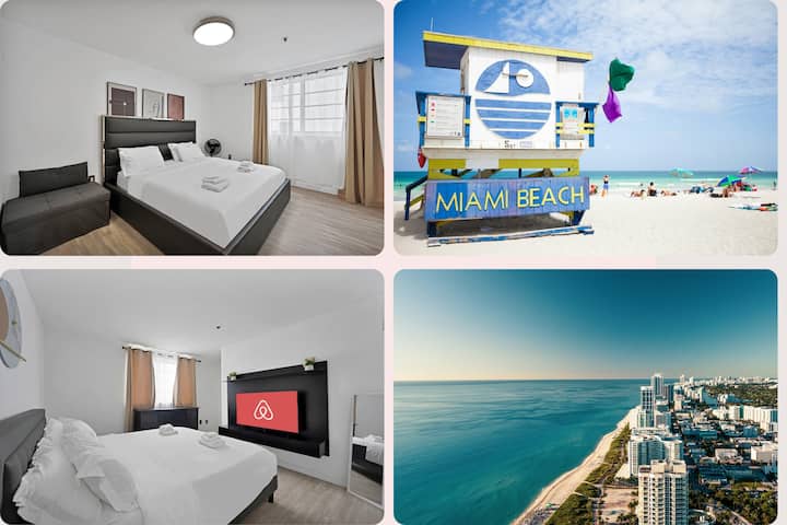 ‼️Sunny Ocean Drive Retreat: Beachside 1br Condo - South Beach, FL
