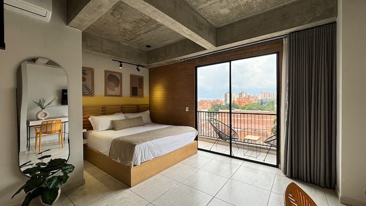 Loft/piso 8/balcón Vista Ciudad - Medellín