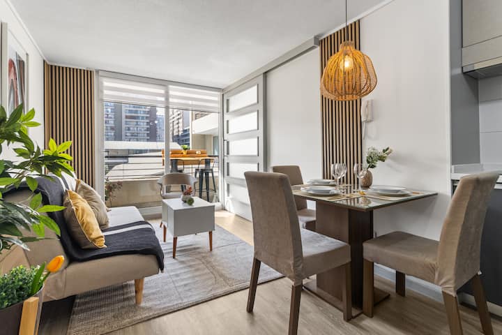 Acogedor Departamento Full Equipado En Santiago - Providencia