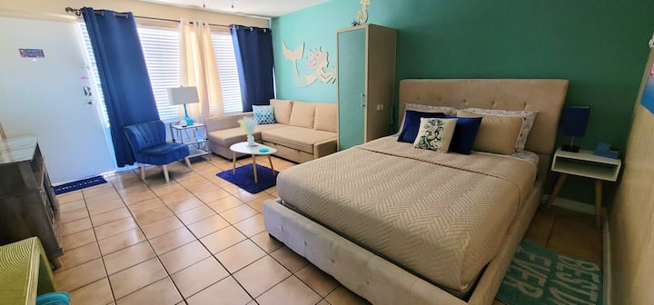 Oceanview Daytona Studio | Off Duty Mermaid | Pool - Daytona Beach, FL
