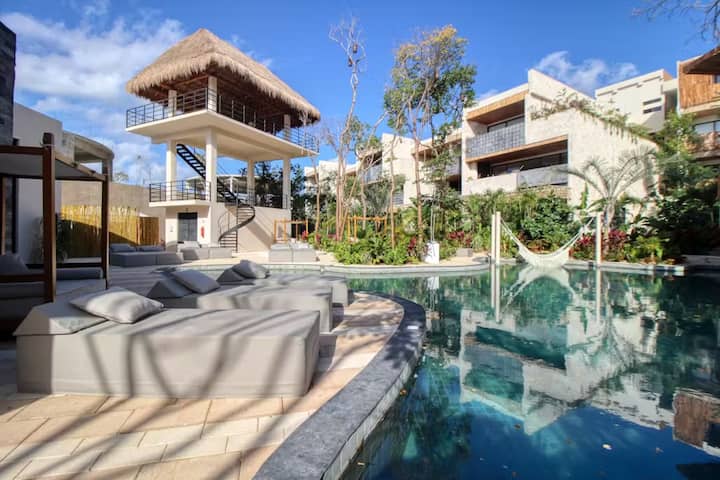 Estudio 406: Cocina/cenote/spa/temazcal/zona Yoga - Mexico