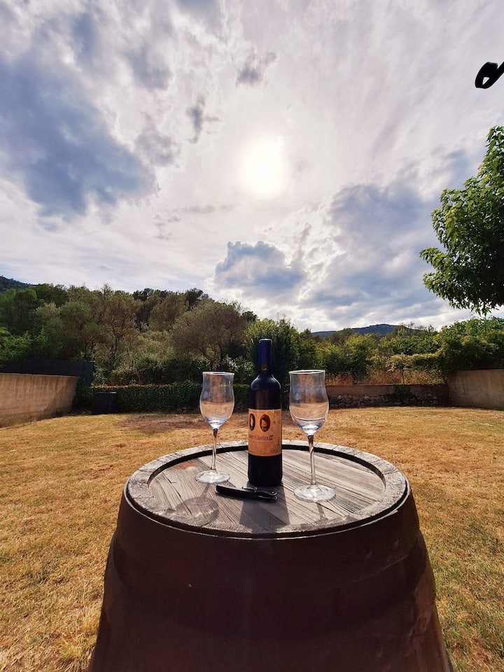 La Maison De Poum, Son Jacuzzi Au Calme Et Jardin - Cuers