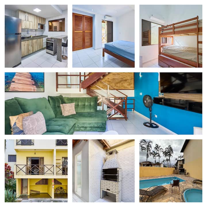 Triplex Centro Piscina Churrasq - Ubatuba