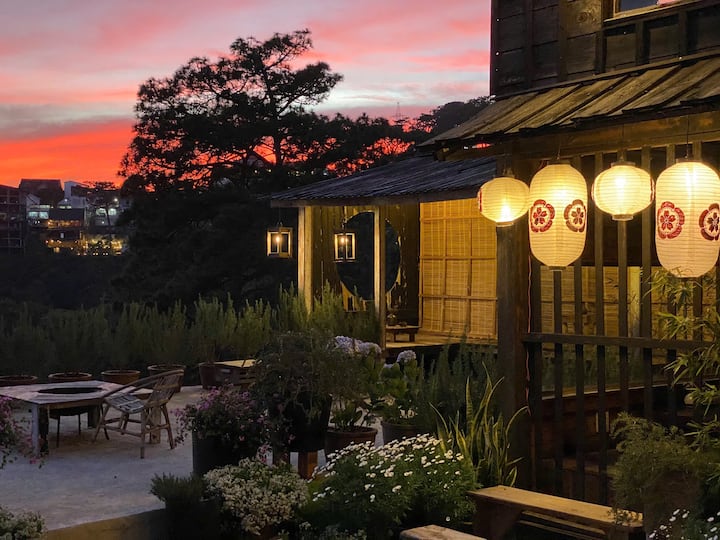 Private Bbq Yard Japan Wooden Cabin High View - Dalat