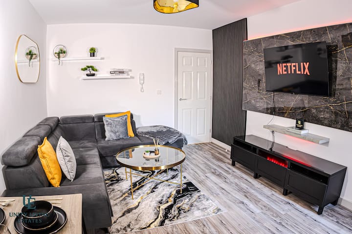 Modern 1-bed Stay Near Etihad Stadium & Co-op Live - Oldham