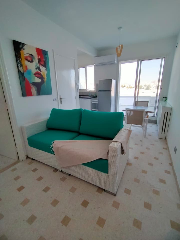 Studio Cosy à Manar 2 Avec Terrasse Panoramique - Túnez
