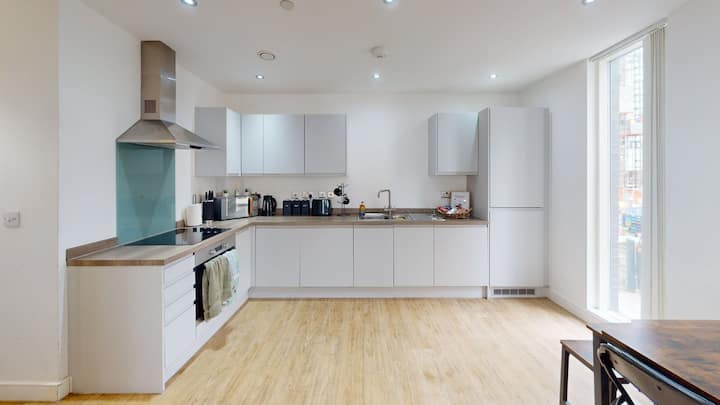 Modern Central 2 Bed 2 Bath- Near Ao Arena-sleep 6 - Manchester