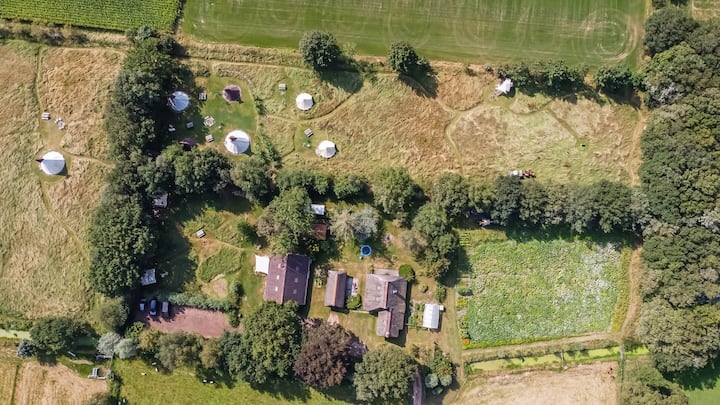 Ronde Bell Tent Voor 4 Personen (5x5 Meter) - Drachten