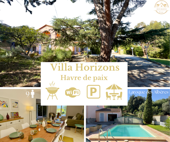 Villa Horizons-spacieuse-clim-piscine-5 Chambres - Sorède