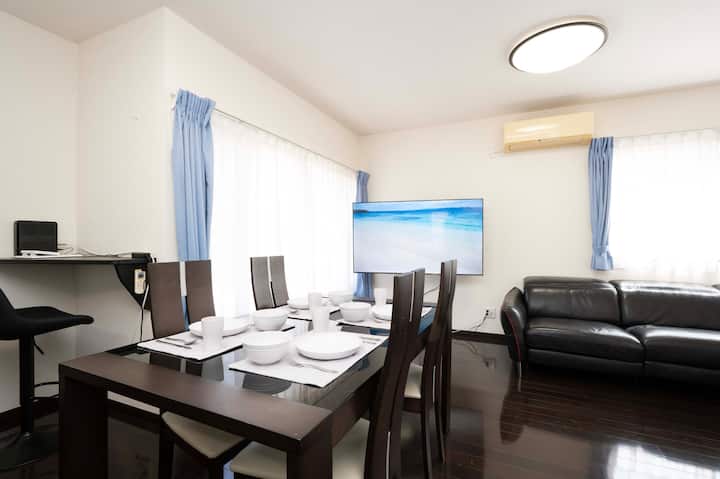 1軒家貸切【三浦海岸駅徒歩4分、海まで徒歩8分】dベッド1, Sベッド7、9名まで - 三浦市