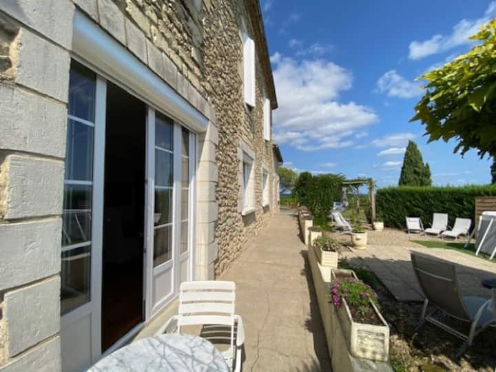 Maison Au Cœur Des Vignes Avec Piscine - Langon