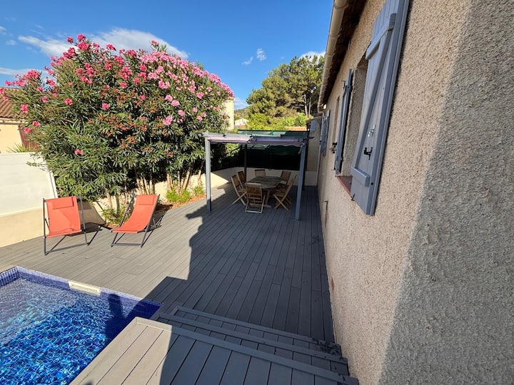 Maison Terrasse Piscine Barbecue - Vic-la-Gardiole