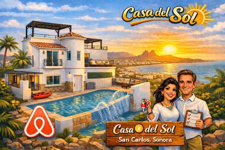 House For 16 With Private Pool Spectacular Terrace - San Carlos Nuevo Guaymas