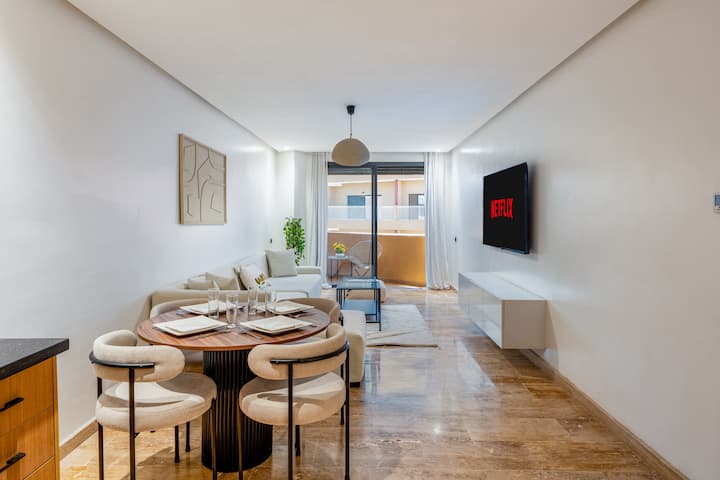 Bright & Modern 2br 2ba Apartment In Gueliz - Marrakesh