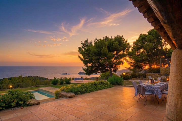 Panorama-meerblick Villa Mit Pool - Provence - La Cadière-d'Azur