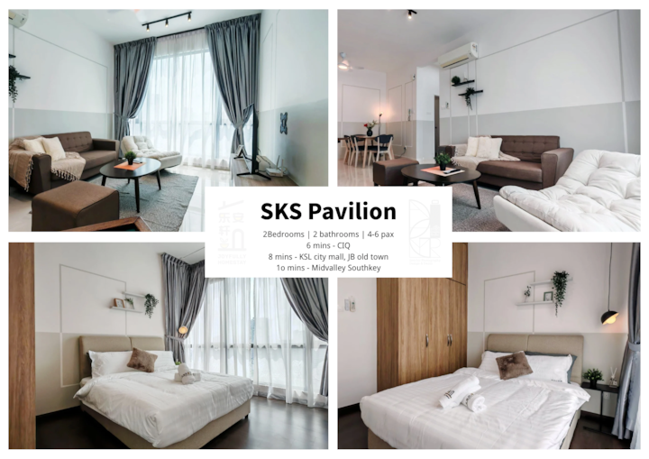 Sks Pavilion | 2br | 6pax | Ciq | Mahjong | Wifi - Johor Bahru