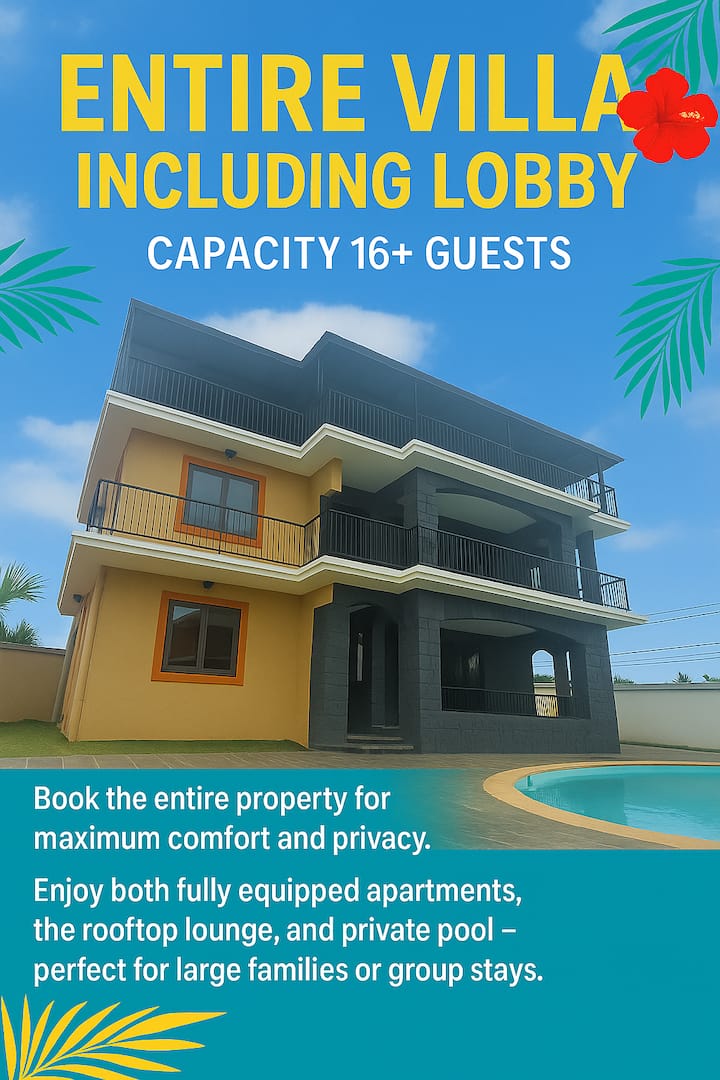 Luxury Villa|party Lobby & Pool - Mauritius