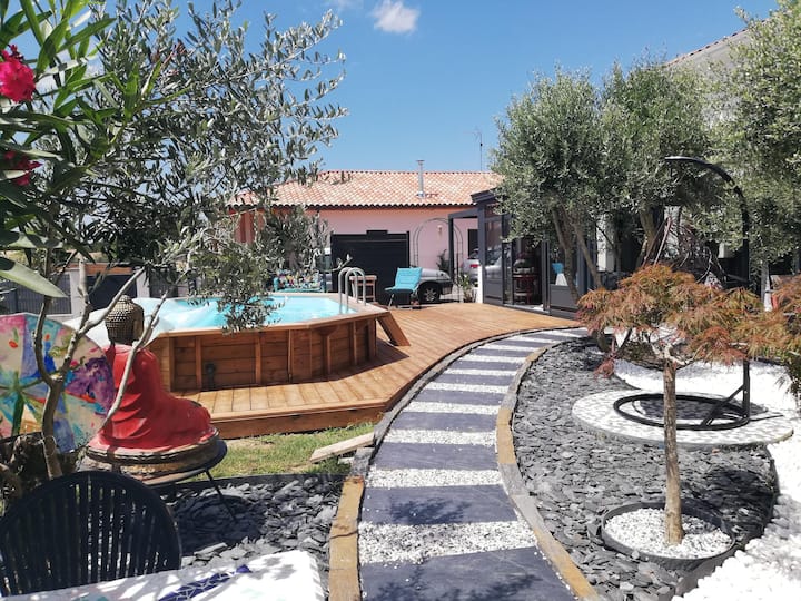 Appartement Zen T1 Proche De La Mer Avec Piscine - Tosse