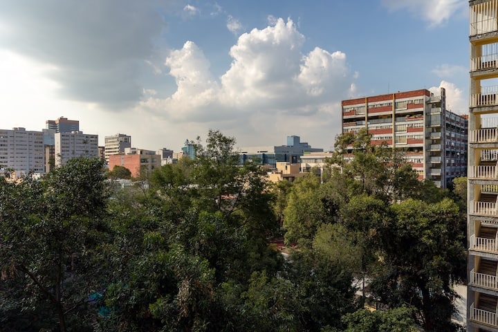 Loft Con Luz Y Vista, A 3 Min Del 20 De Noviembre. - Benito Juárez