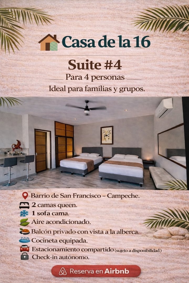 Casa De La 16: -Suite #4 - Campeche, México