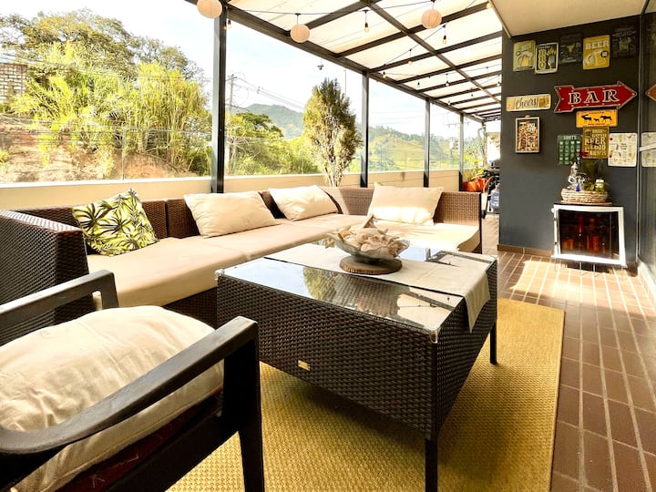 Relaxing Space With A Wide Terrace And Barbecue - Envigado