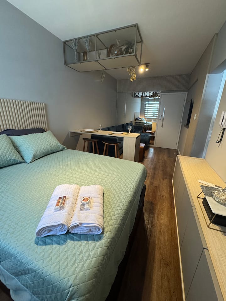 Lindo Loft Próx A Praia Gonzaguinha Com A/c - Santos