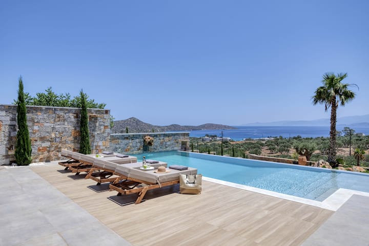 Luxury Retreat With Infinity View - Elounda