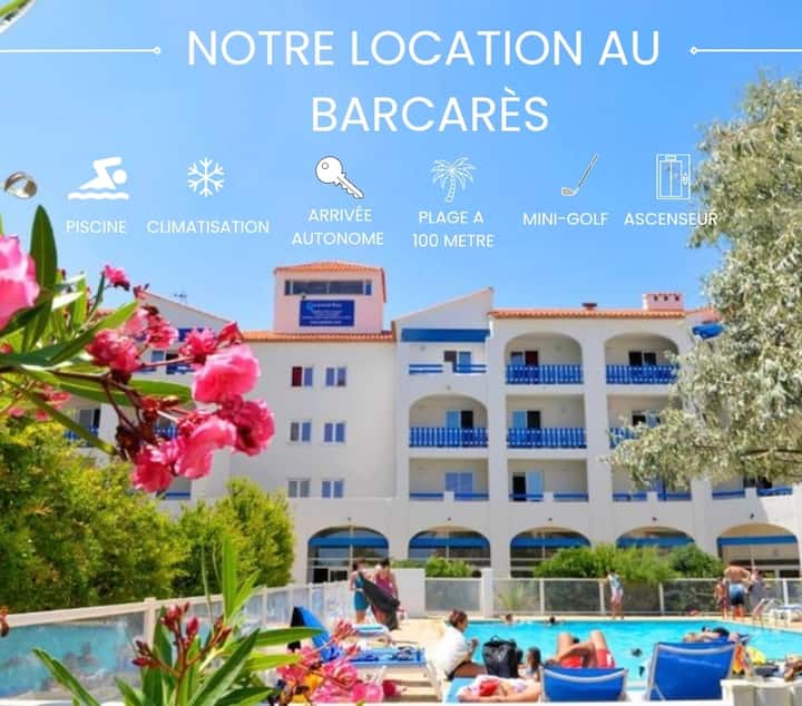 Barcarès Piscine Clim Plage & Lydia A Pieds 4pers. - Le Barcarès